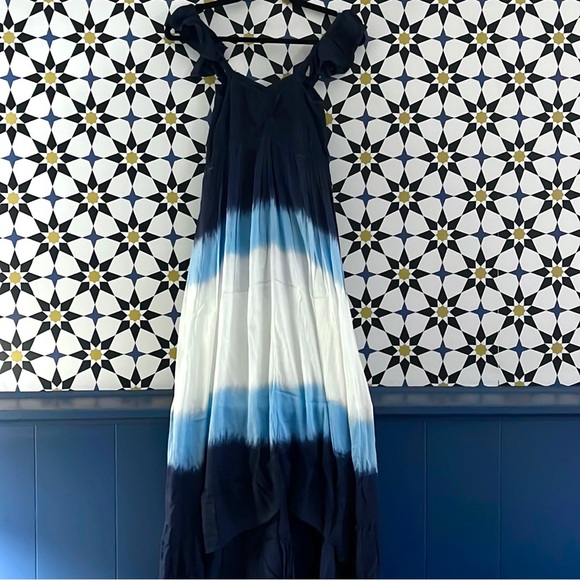 Raviya | Dresses | Nwt Highlow Maxi With Blue Tie Dye | Poshmark